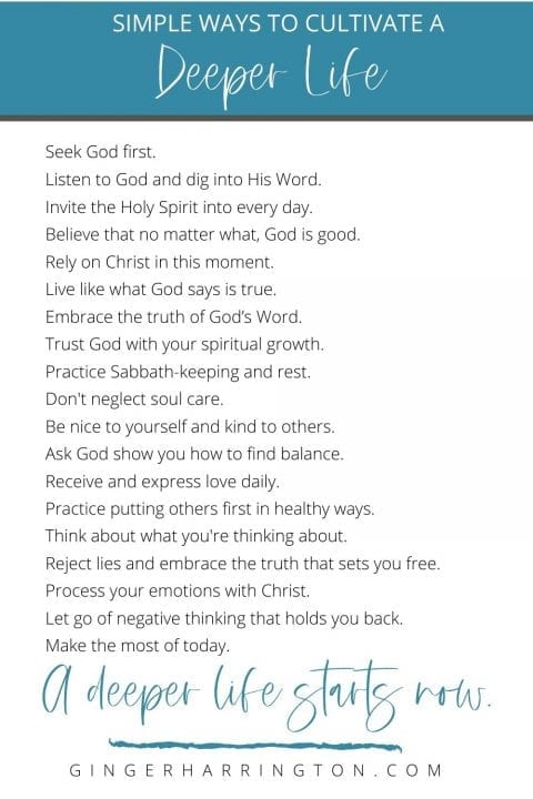 Simple Ways to a Deeper Life with God, Others, and Yourself | Ginger ...